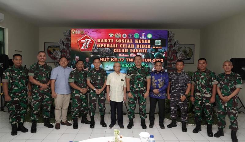 Wujud Bakti dan Peringati HUT ke-77 TNI Tahun 2022, Kodam IX/Udayana Gelar Baksos Operasi Bibir ...